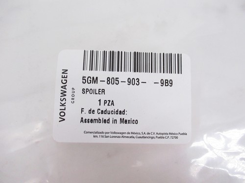 Genuine OEM VW 5GM-805-903-9B9 Driver Front Lower Spoiler 2015-2017 GTI ...