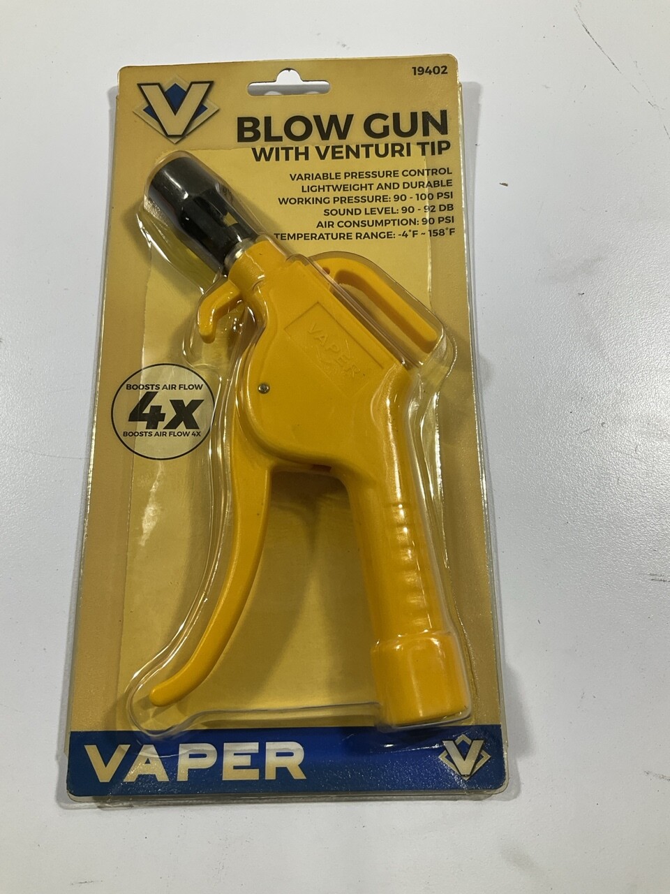 Vaper 19402 Venturi Air Blow Gun, LARGE, 90-120 PSI Working Pressure, 1 ...