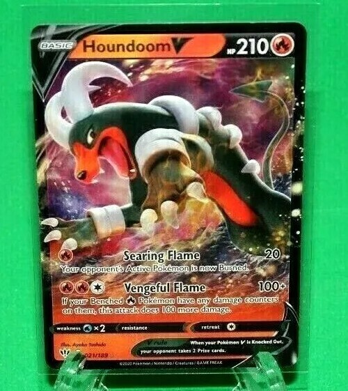 Houndoom V HP210 2020 Collectible Pokemon Trading Card | eBay