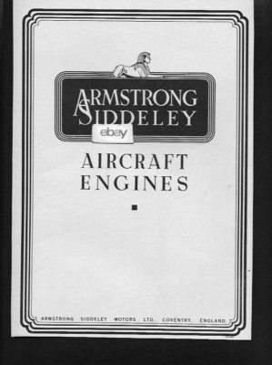 ARMSTRONG SIDDELEY AIRCRAFT ENGINES COVENTRY ENGLAND 1939 AD | eBay