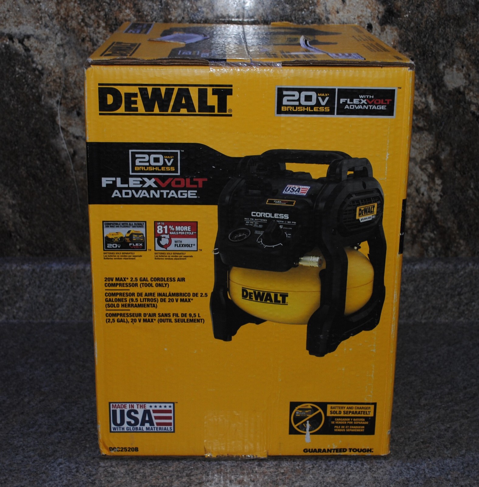 Dewalt DCC2520B 20v Max 2.5 Gal Cordless Air Compressor (Tool Only)