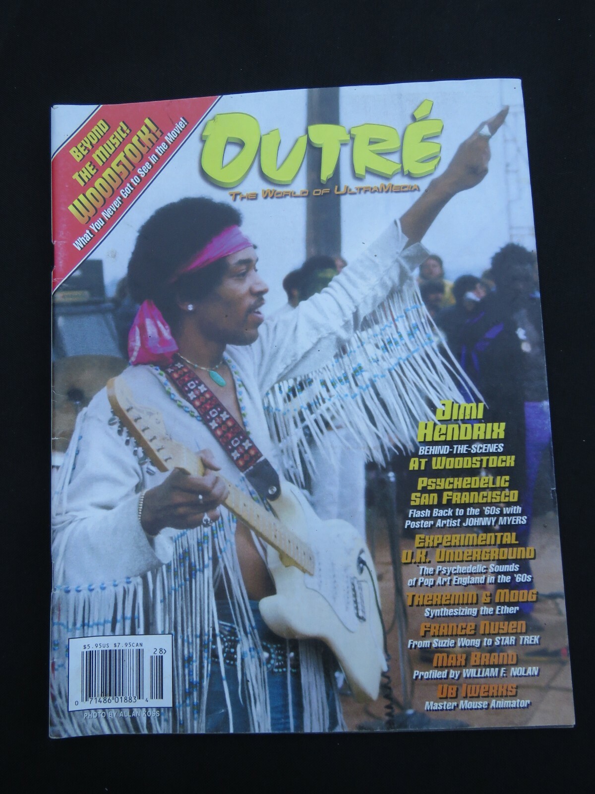 OUTRE magazine # 28 by Filmfax, Jimi Hendrix Cover, Woodstock Photos | eBay