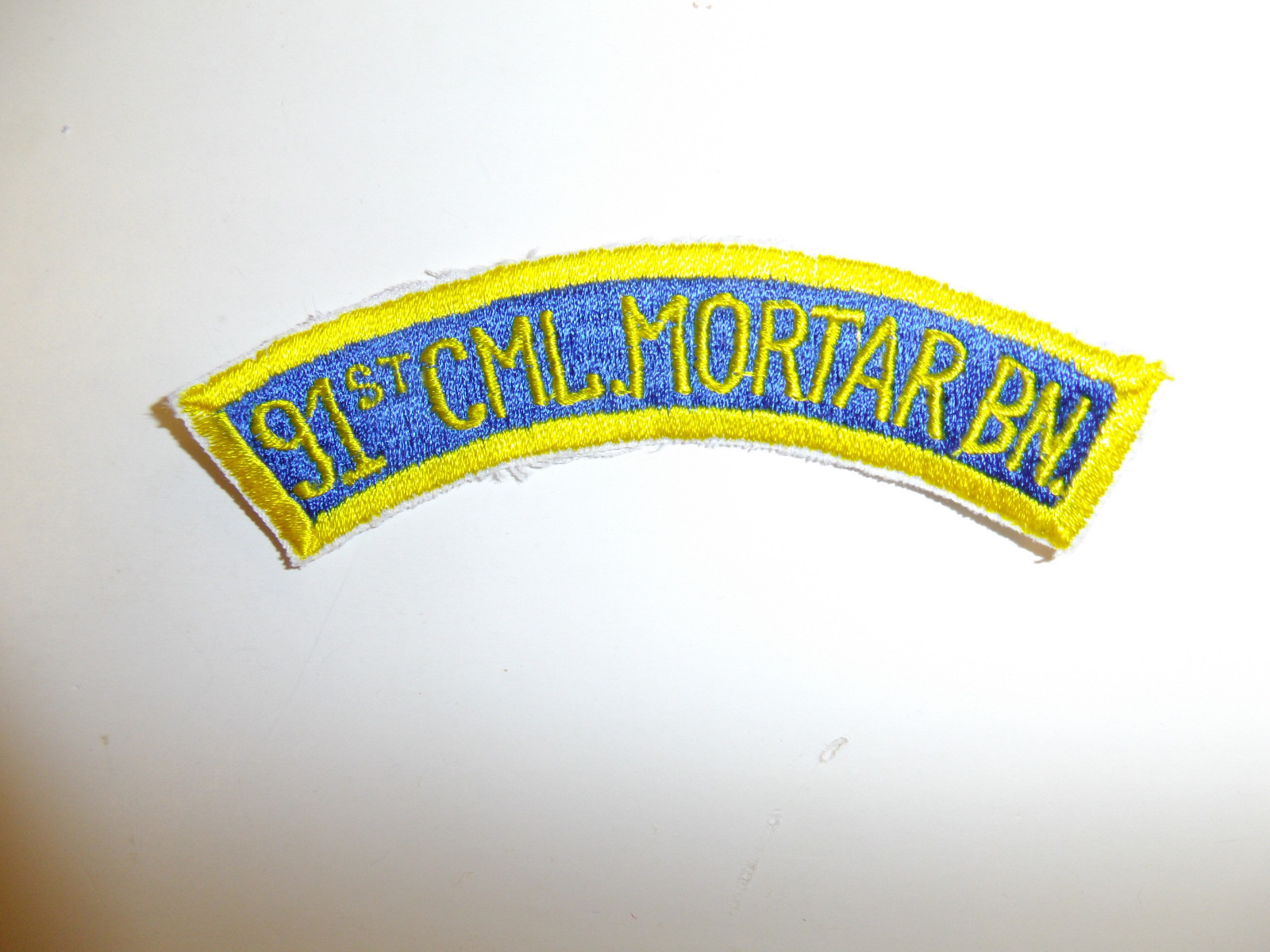 b1537 WW2 US Army 91st Chemical Mortar Battalion tab CML Mortar Bn ...