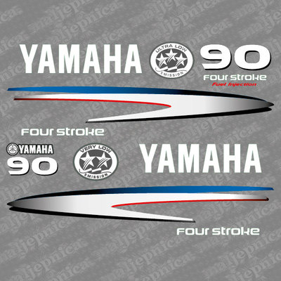Yamaha 90 Four Stroke Outboard (2002-2006) Decal Aufkleber Addesivo ...