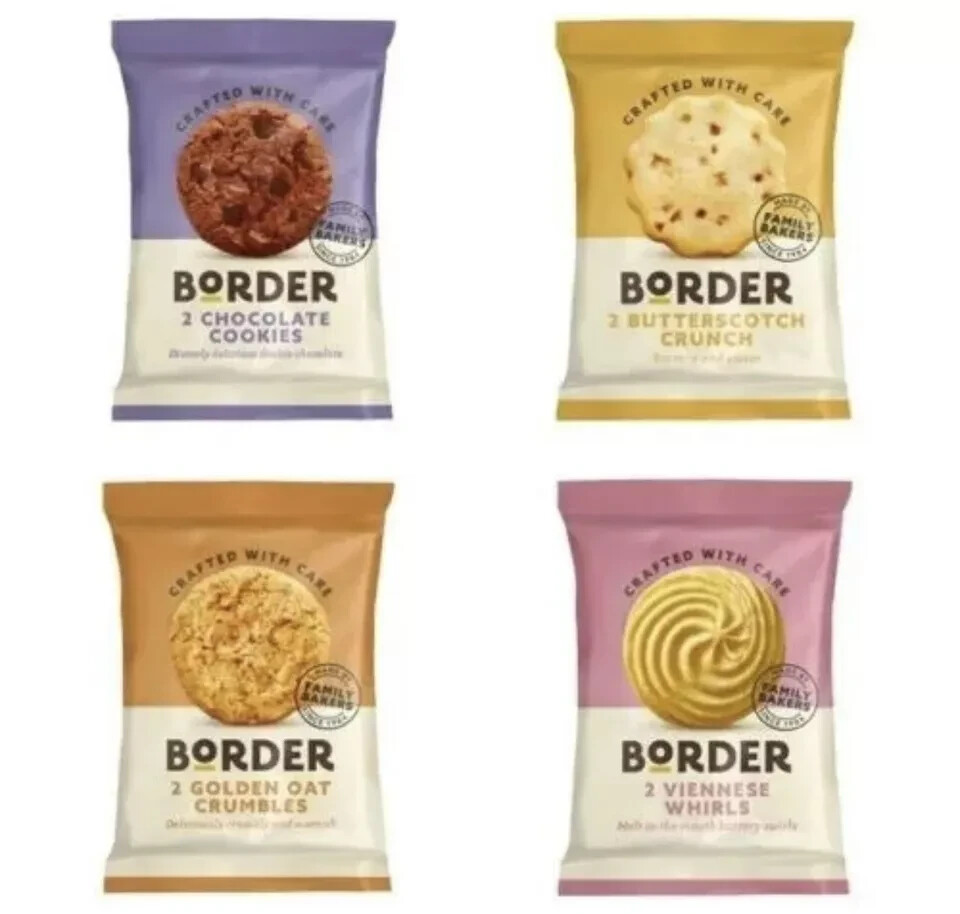 Border Biscuits 48 Packs 4 Varieties Luxury Mini Packs 2 Biscuits per ...