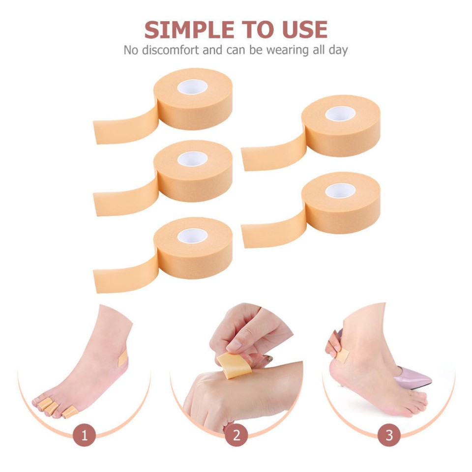 5 Rolls Toe Tape Heel Liners Anti-wear Foot Stickers High Grips for ...