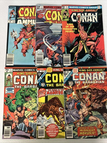 Conan The Barbarian Annual #2 4 5 6 7 8 Lot Run Set Marvel Bronze Age ...