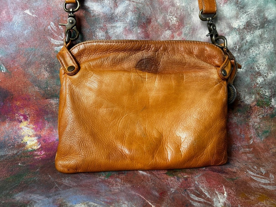 The Wanderers Travel Co Leather Crossbody Bag Boho Tan Minimal | eBay