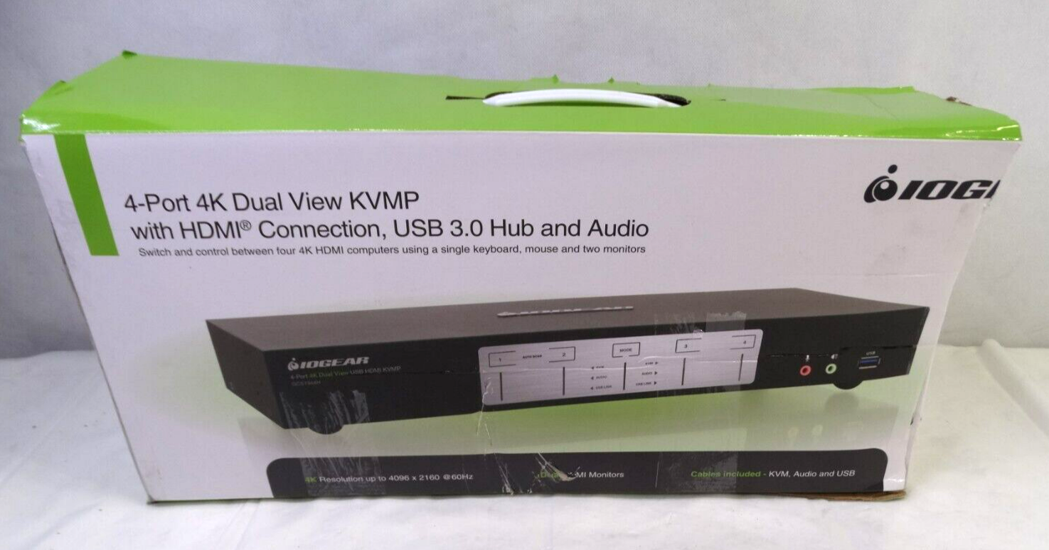 IOGEAR 4-Port 4K Dual View DisplayPort KVMP Switch New in Open Box | eBay