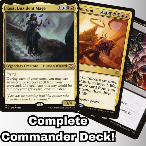 MTG Commander EDH Deck Kess, Dissident Mage 100 Magic Cards Custom Deck ...