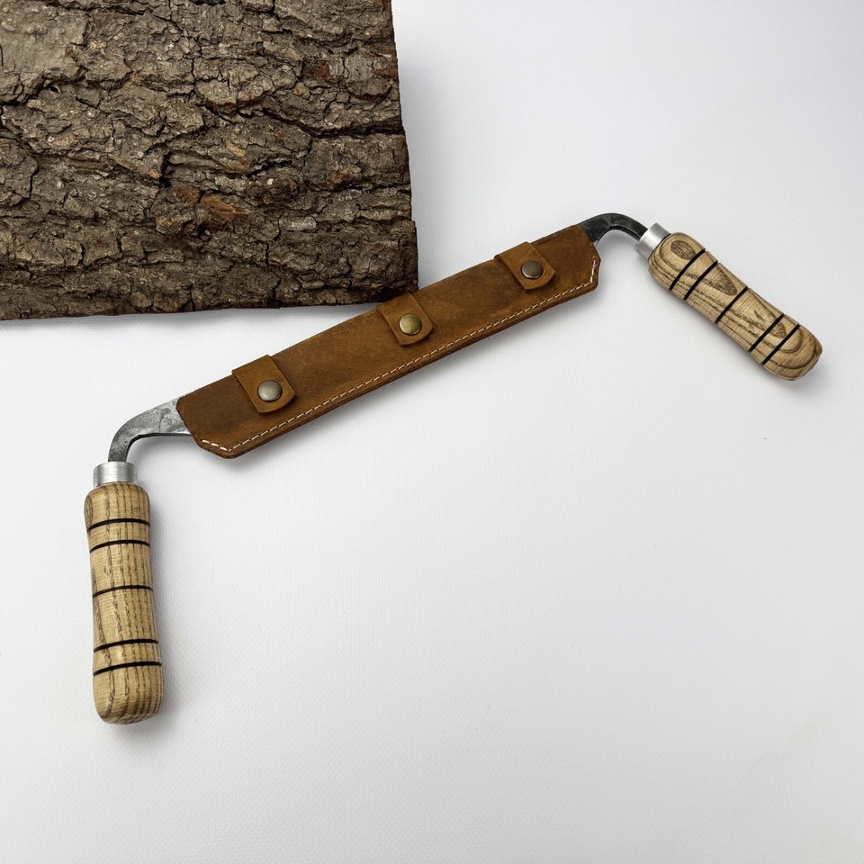 Draw Knife – Hand-Forged 52100 Carbon Steel, Ash Handles, Ready for ...