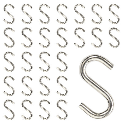 Mini S Hooks Connectors S Shaped Wire Hook Hangers 100pcs Hanging Hooks ...