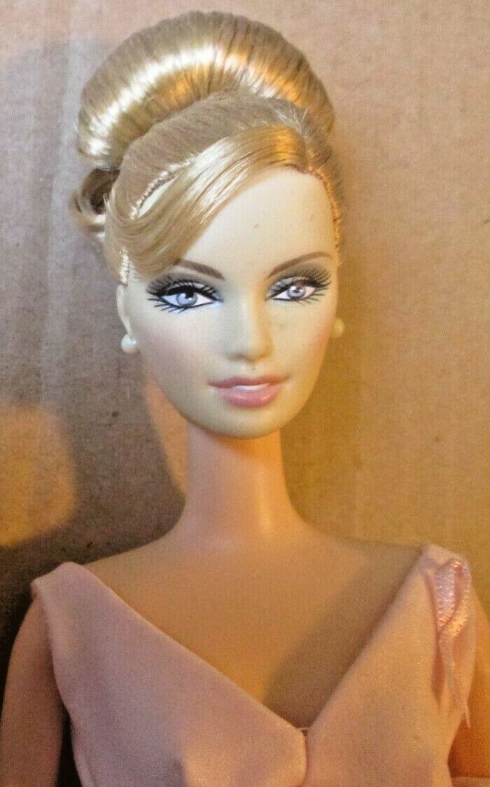 CE Blonde BARBIE Doll PINK RIBBON Breast Cancer Awareness w gown gloves ...