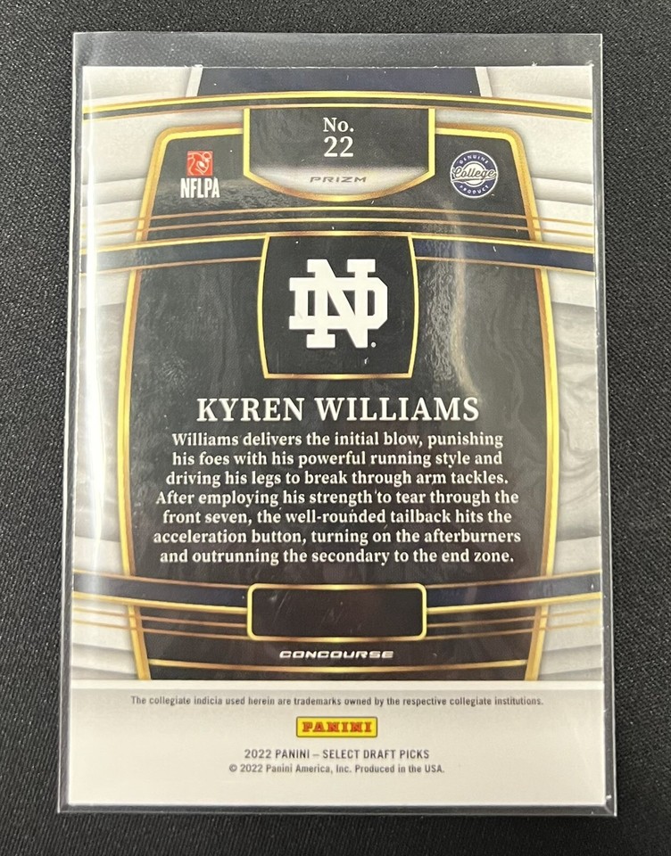 Kyren Williams RC 2022 Panini Select Draft Picks Red Lazer Concourse Rookie #22 | eBay