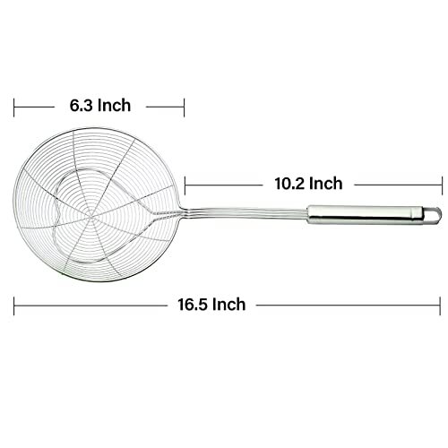 Spider Skimmer Strainer Ladle Deep Frying Chinese Spoon and Stainless ...