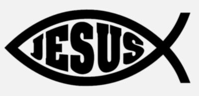 Jesus Darwin Vinyl Decal Car Truck Window Sticker Black White | eBay