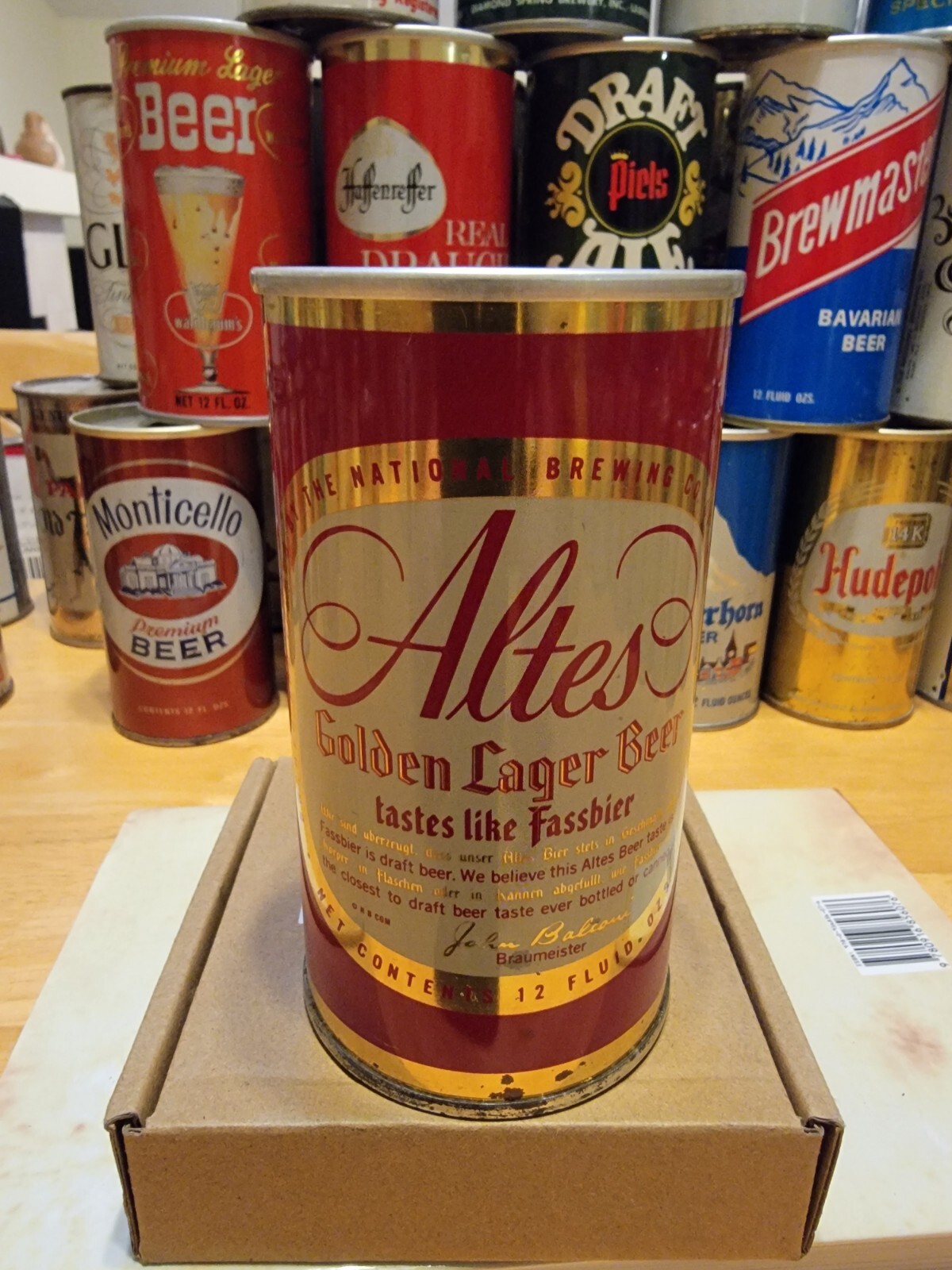 Altes zip top and B/O beer can. Single faced | eBay