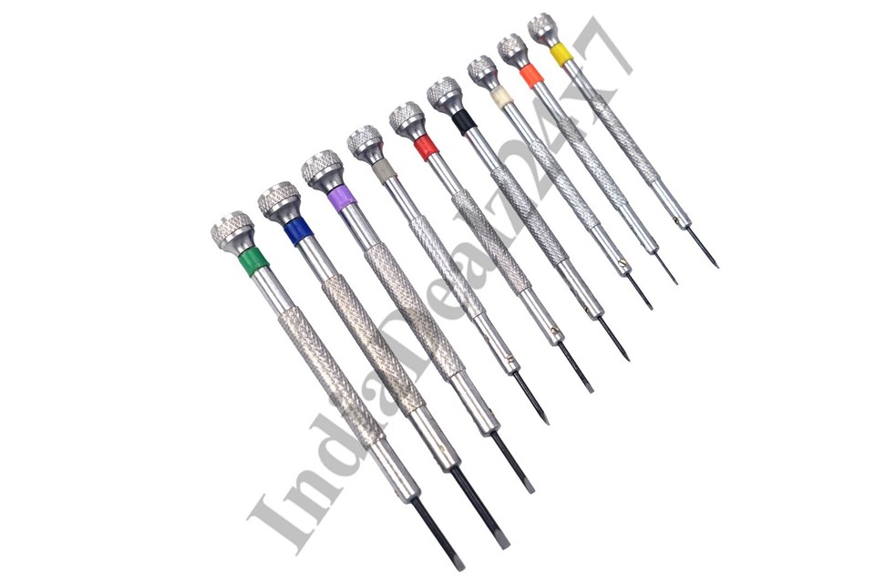 9pc Precision Screwdriver Set Watch Jewelry Slotted Flat Blade ...