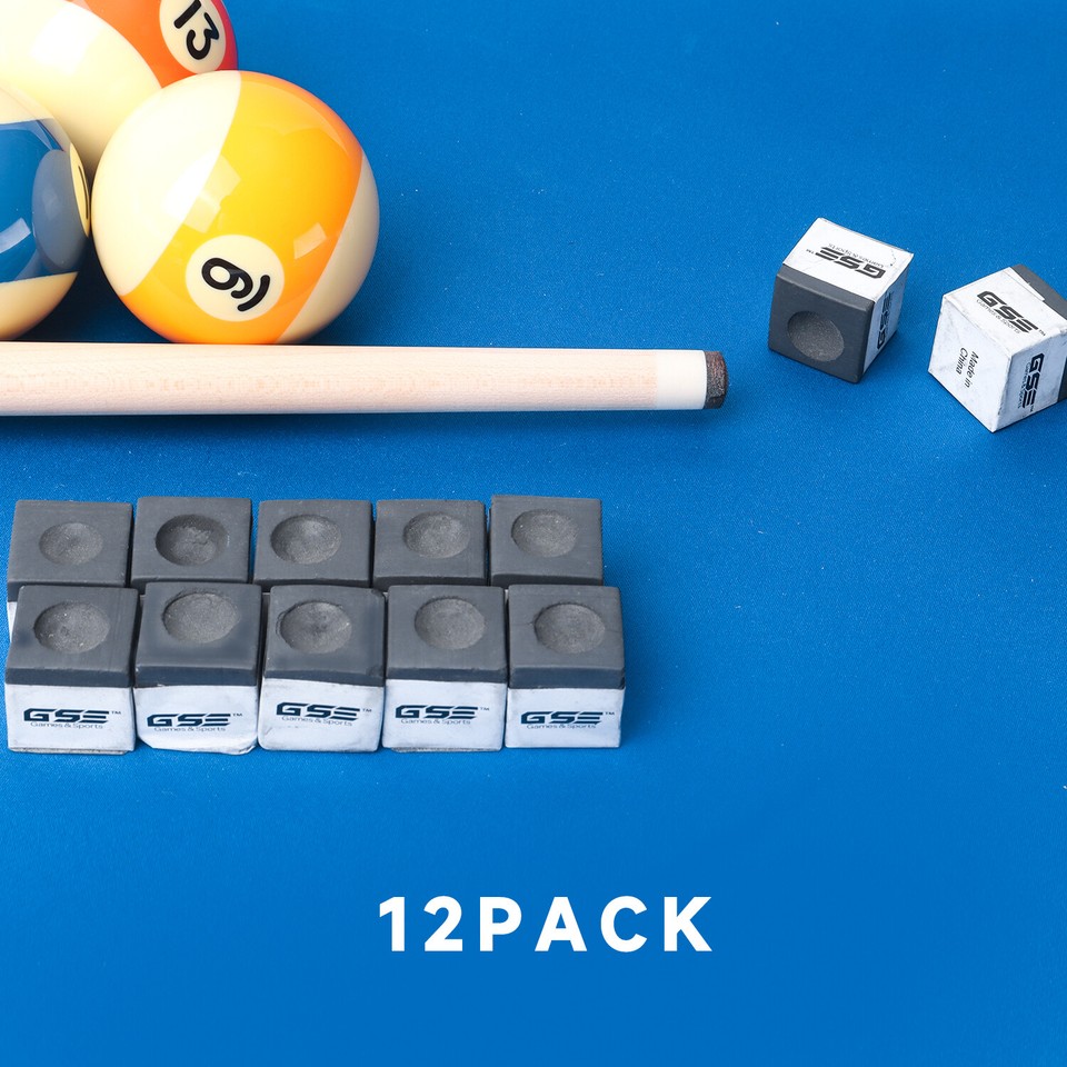 GSE 12-Pack Billiard Chalk. Dozen 12-Piece Box)Pool Cue Stick Chalks ...
