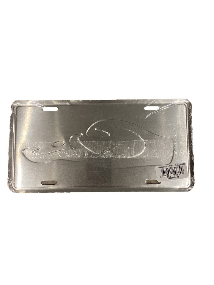 DRAKE WATERFOWL AUTHENTIC DUCK HEAD LOGO BLACK METAL LICENSE PLATE ...