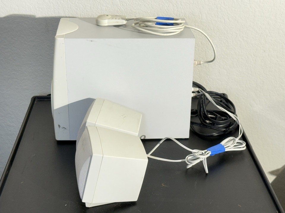 AOpen MS-810 Subwoofer W/ Left & Right Mini Speakers For Stereo ...