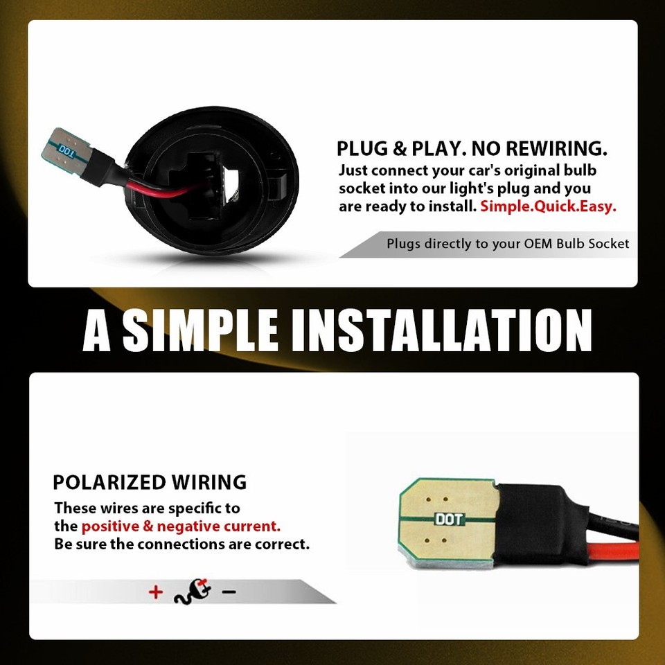 For Ford F150 F250 F350 LED License Plate Light with Wiring harness ...