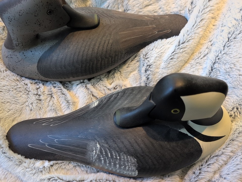 Jim Pierce Preening Hen Hooded Merganser Duck Decoy Pair Havre De Grace ...