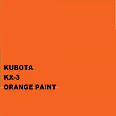 KUBOTA KX-3 ORANGE PAINT Machinery 1lt Enamel Paint Brush or Spray ...