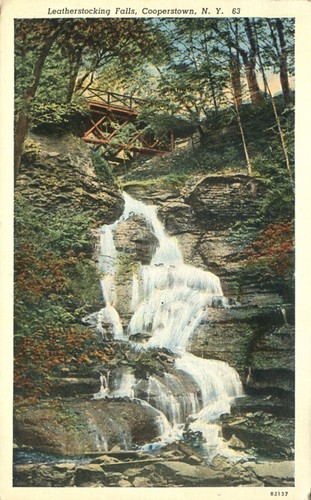 Cooperstown New York Leatherstocking Falls 1928 Postcard | eBay