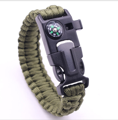 Waterproof Outdoor Adjustable Paracord Survival emergency Bracelet band ...