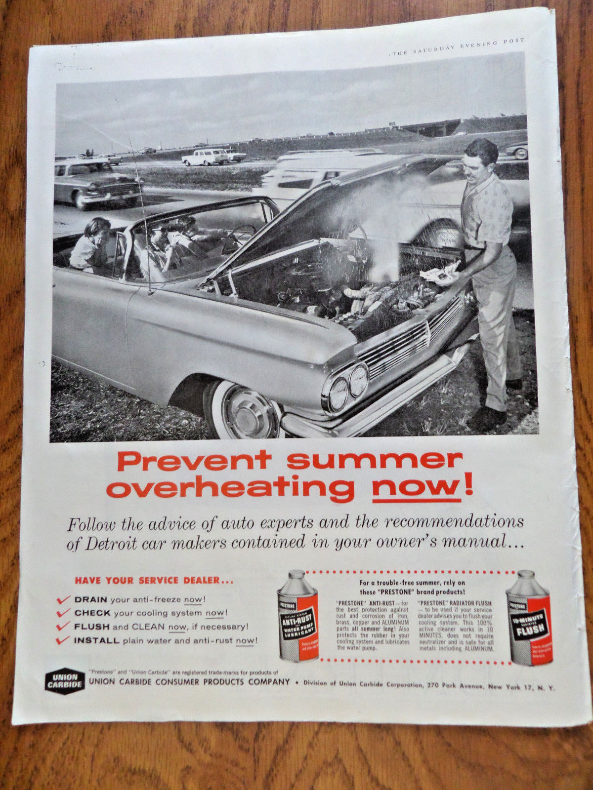 1961 Prestone Ad Chevrolet Ford Dodge Plymouth Pontiac Convertible ? | eBay