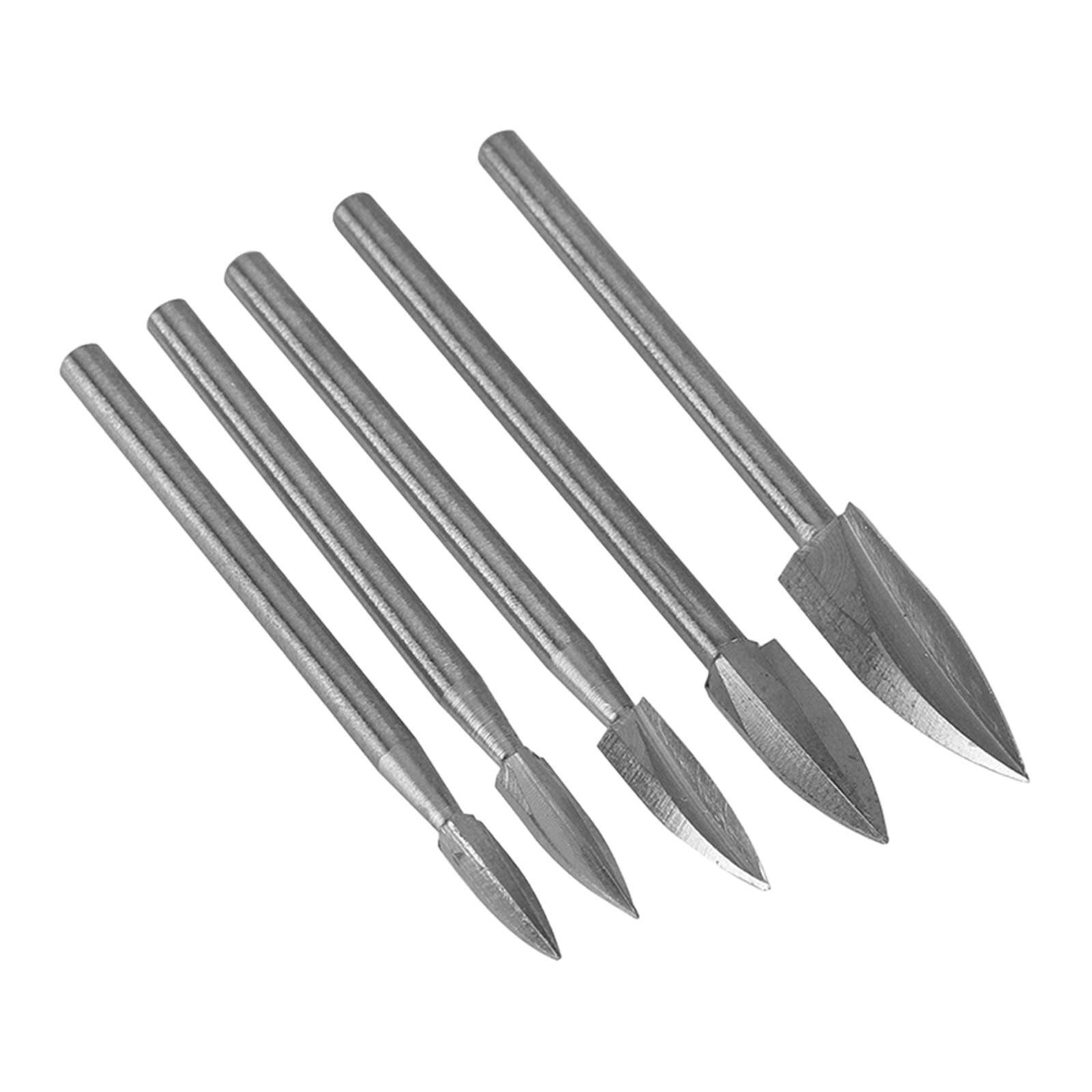 5x Wood Carving Bits Wood Crafts Grinding Woodworking Tool HSS ...