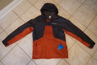 NWT MEN'S COLUMBIA INTERCHANGE JACKET COAT Omni-Tech Tunnel Falls Rust ...