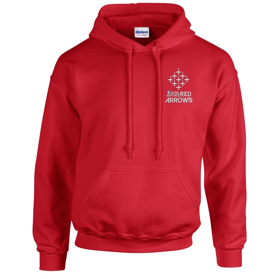 Red Arrows™ Diamond 9 Logo Hoodie - Military RAF Display Overhead ...