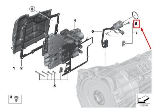 NEW BMW 3 E90 MECHATRONICH O-RING 28607849555 7849555 ORIGINAL NO DUTY ...