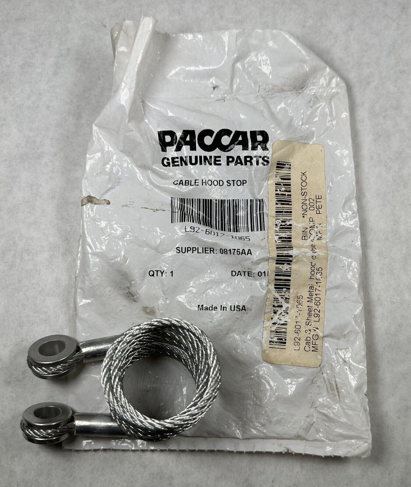 %26+OEM+Genuine+Paccar+L92-6017-1065+Cable+%26+Sheet+Metal+Hood+Cable ...