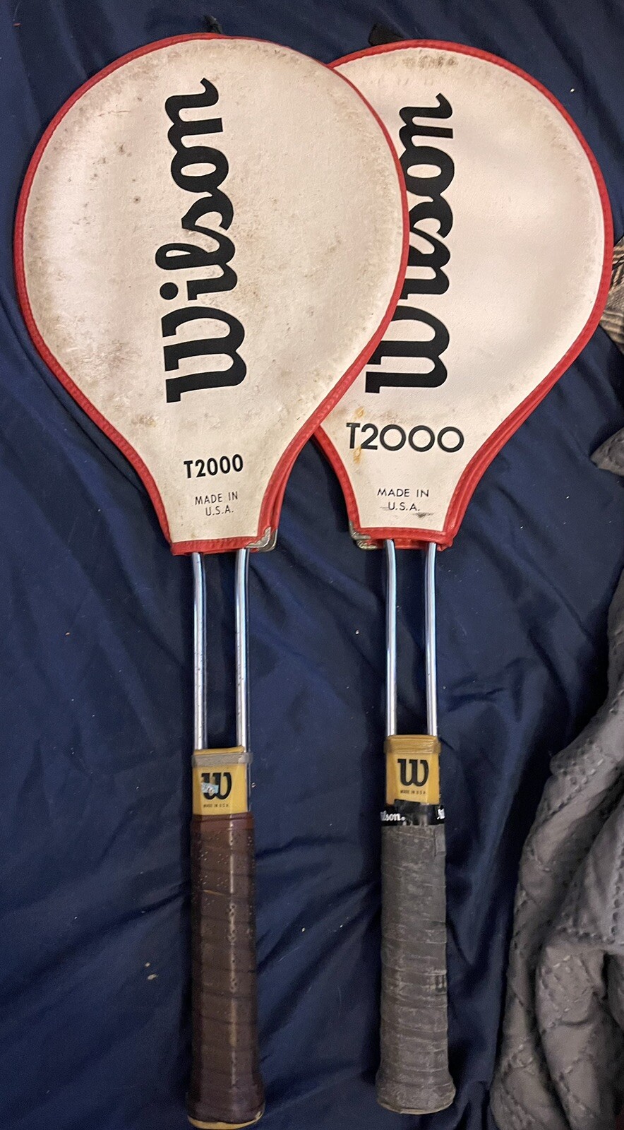 Vintage Wilson T2000 Tennis Racket Racquets W/ Cover Connors Lot Of 10 ...