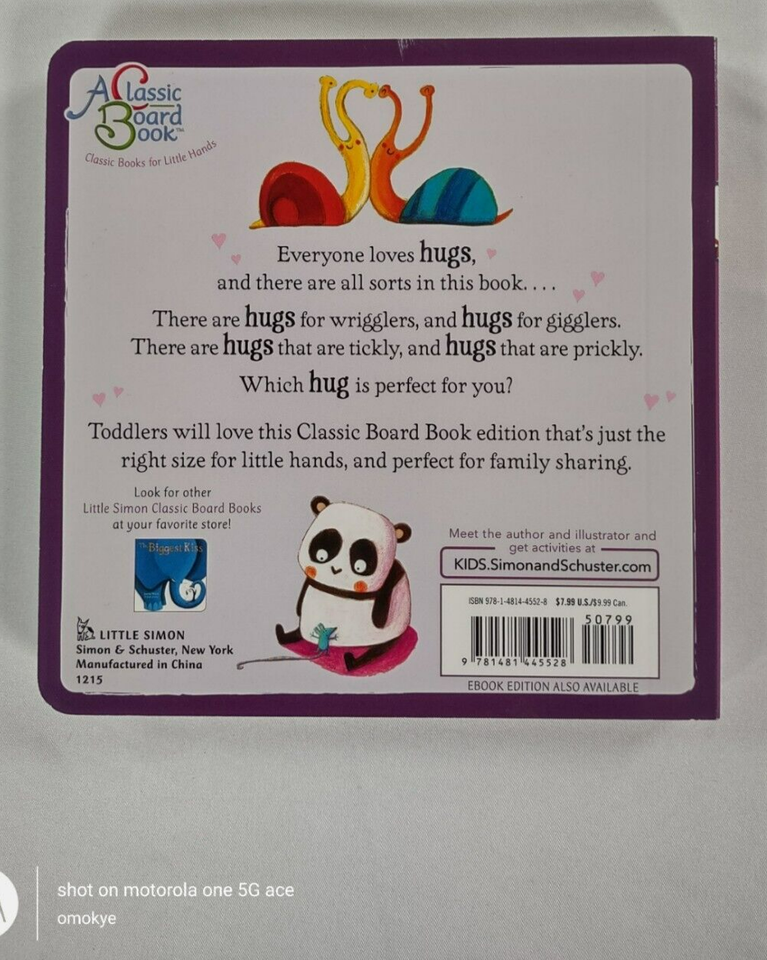 The Perfect Hug, Children's board book 9781481445528| eBay