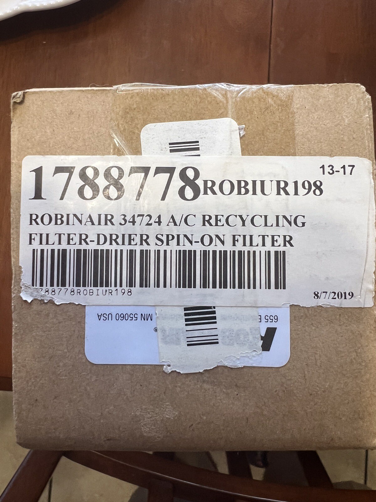 New Robinair 34724 A/C Recycling Filter-Drier Spin-On Filter ...