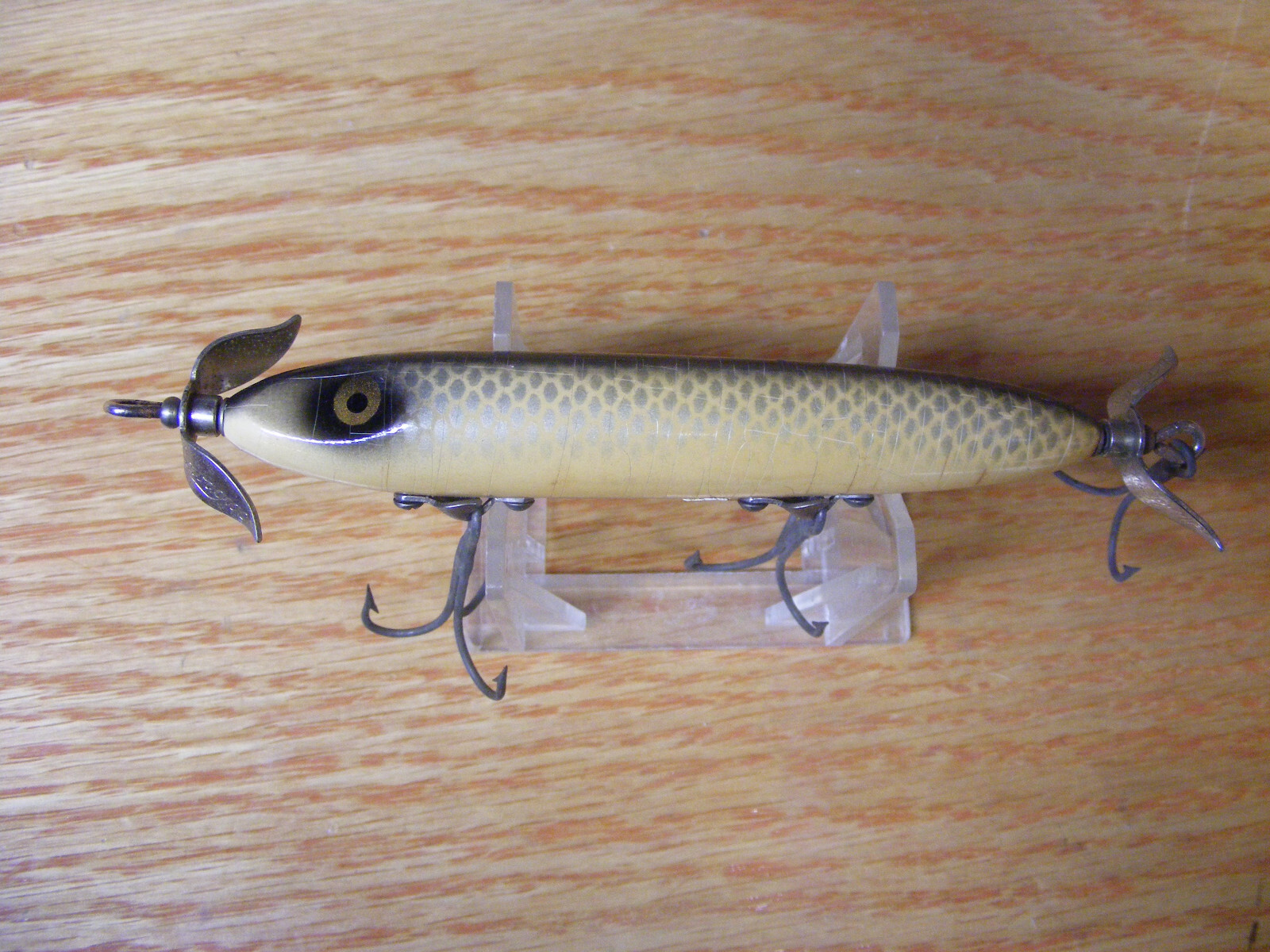 Beautiful Vintage Original Wooden 130 Heddon Torpedo in Shiner Scale ...