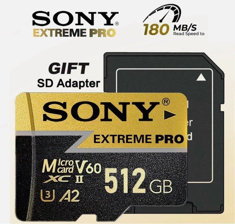 SONY Micro SD Card 1TB 512GB 256GB 128GB TF Memory Card Extreme U3 4K ...