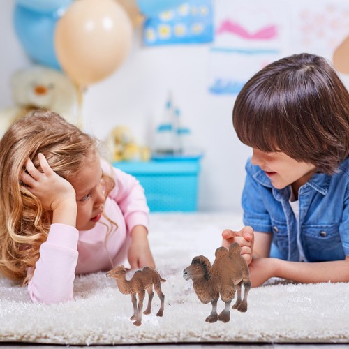 2 Pcs Tiny Figurines Desert Animal Figure Middle East Camel Statue ...