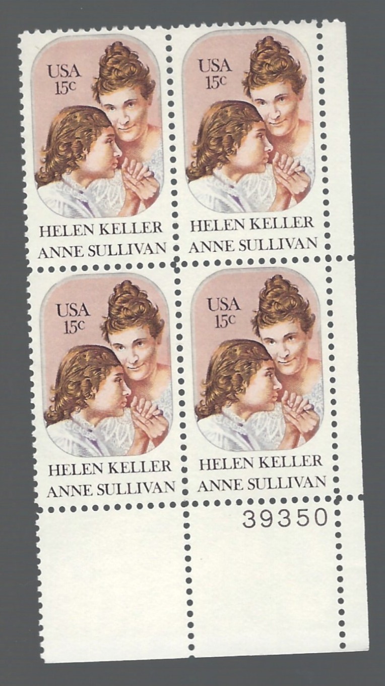 Stamp US 1824, Hellen Keller, Plate Block, MNH | eBay