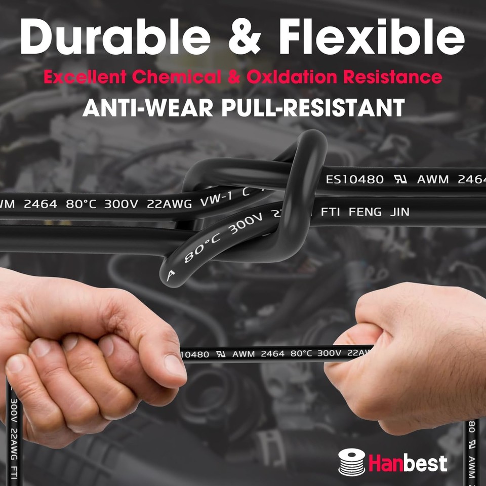 20 Gauge Wire 20/2 2 Conductor Electrical 20 AWG 30FT 20Ga Automotive ...