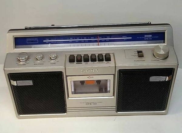 Vintage Sony Boombox Cfs-43 Am/fm Portable Radio Cassette Player ...