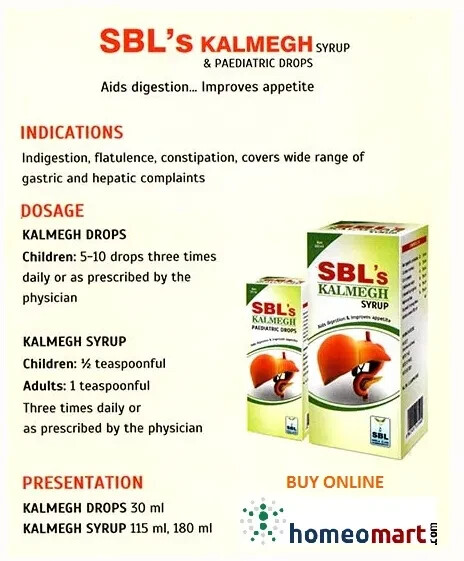 SBL Kalmegh Drops (30 ml X 2) used in indigestion, flatulence ...