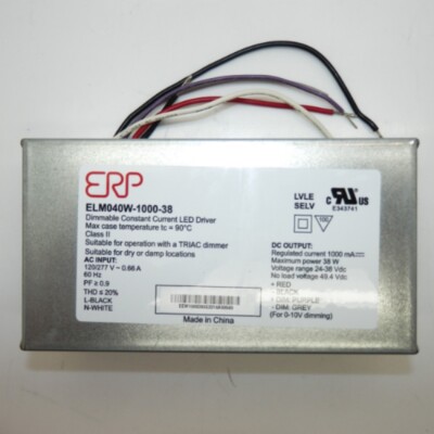 ERP Power Rectangular Metal Case LED Power Supply ELM040W-1000-38 | eBay