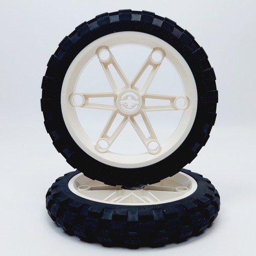 LEGO Wheel 81.6 x 15 Tyre 2902 White Rim 2903 Motorbike Technic ...