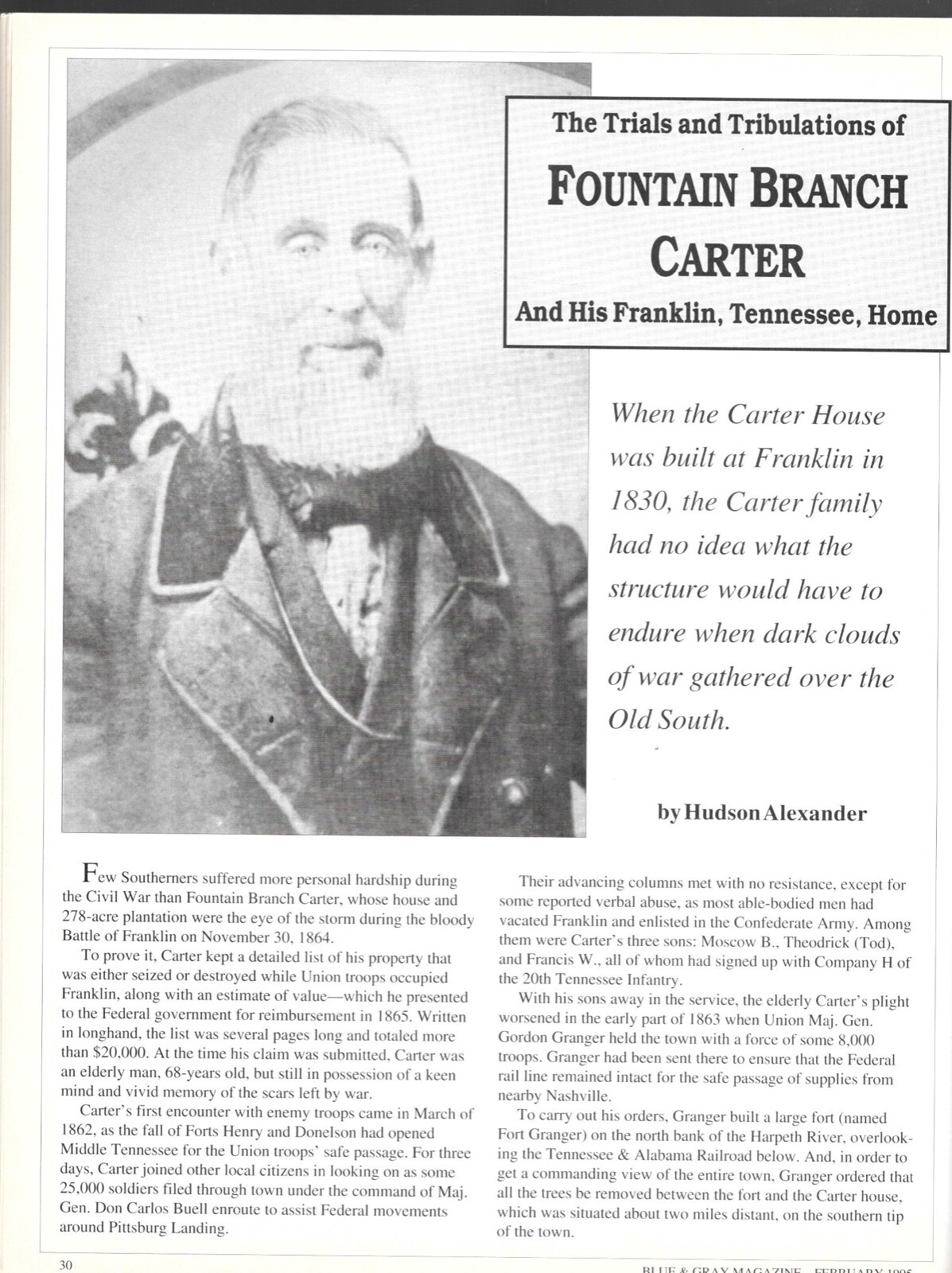 Blue & Gray Fb95 V12N3 Buford Cavalry Gettysburg Dick Ewell Gen. Alfred ...