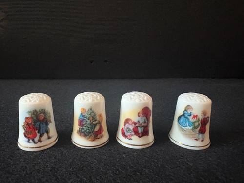 Avon Christmas Thimbles 1981, 1982, 1983, 1984 | eBay